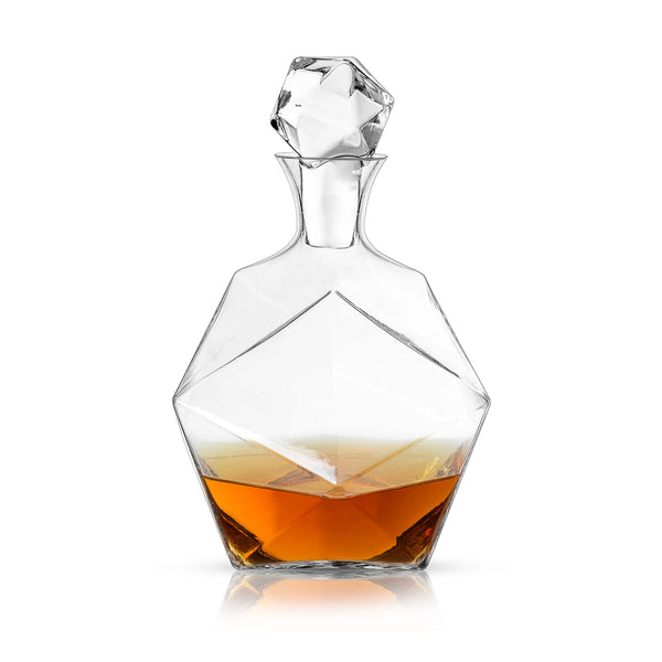 Viski Seneca Faceted Crystal Liquor Decanter Table Culture
